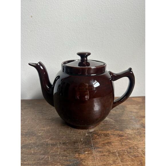 Vintage | Dining | Vintage Ceramic Brown Made In England Teapot Floral ...